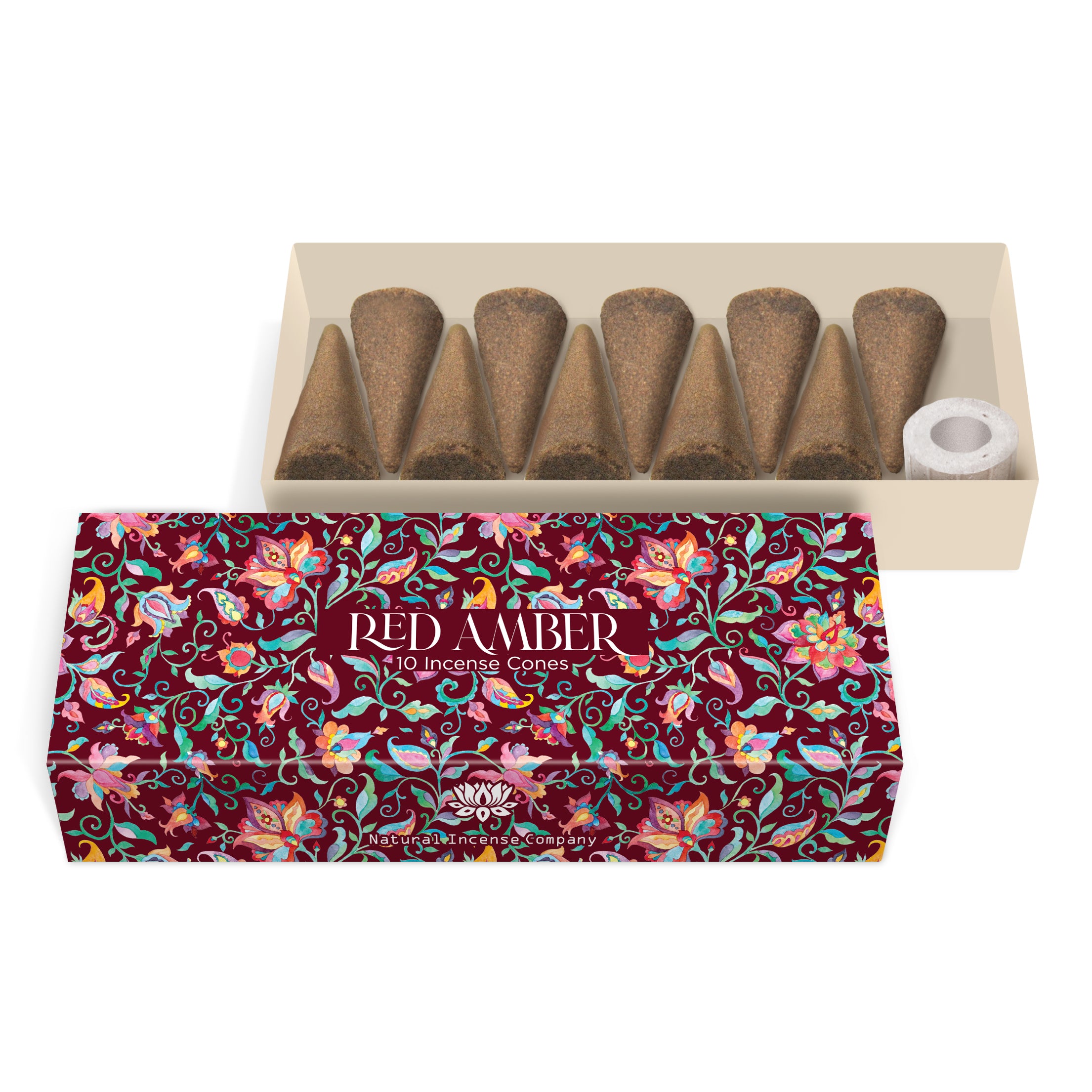 Mini coni, Red Amber, 10 coni con porta cono – Fiore D'Oriente